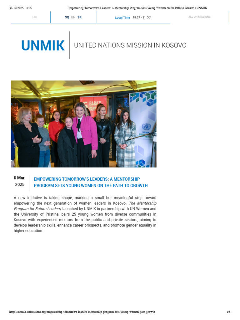 Empowering Tomorrow's Leaders - A Mentorship Program Sets Young Women On The Path To Growth ...