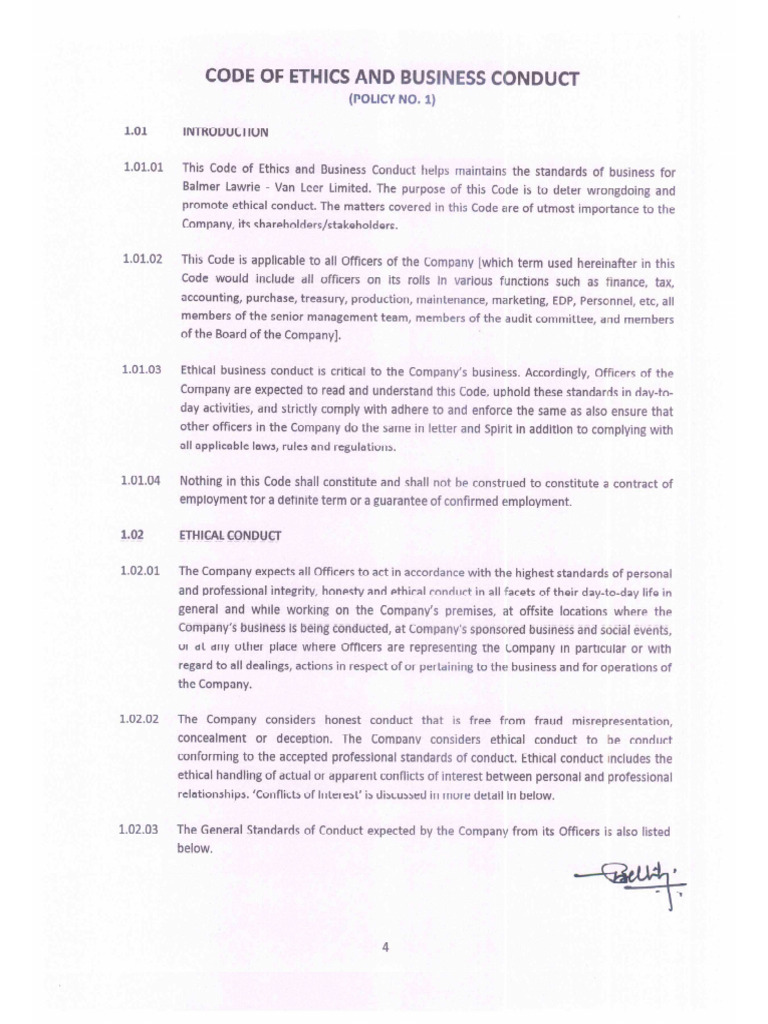 Code of Conduct | PDF