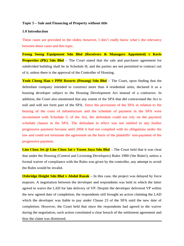 Sale and Financing of Property Without Title | PDF | Mortgage Law ...