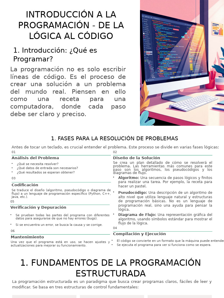 Clase Introduccion A La Programacion | PDF | Programación de computadoras | Algoritmos
