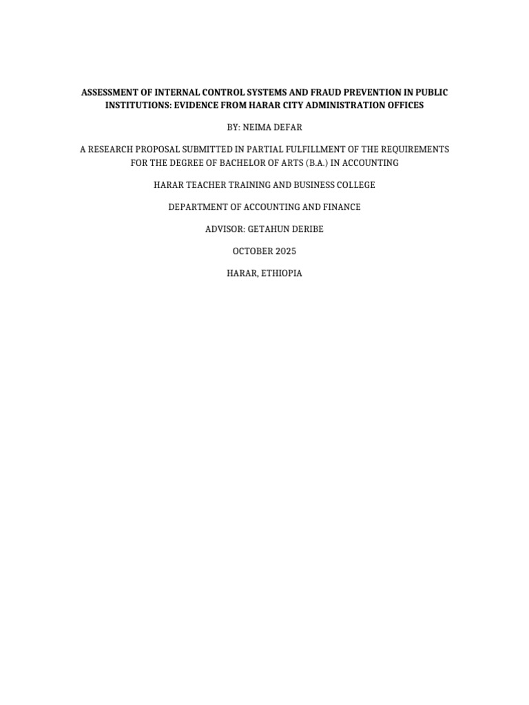 Neima Defar Research Proposal (2) | PDF | Science