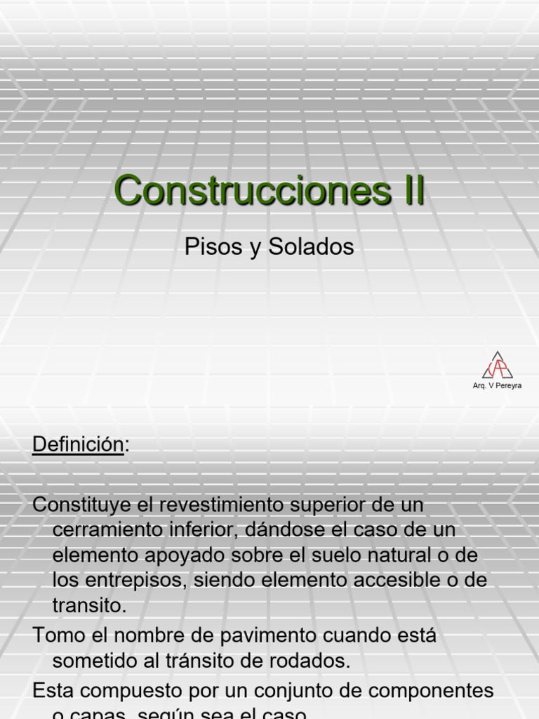 Definición de Solados en Construcción | PDF | Loseta | Materiales