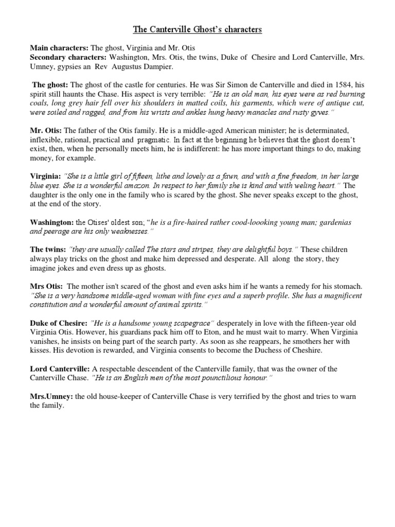 The Canterville Ghost | PDF | Classics