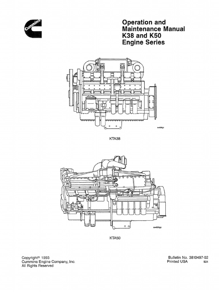 Cummins Diesel K38-50 Manual 1993 | PDF