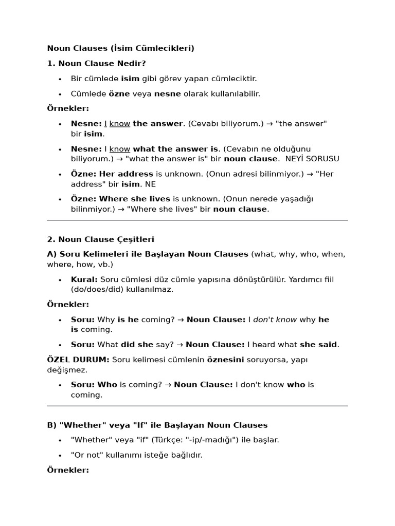 Noun Clauses | PDF