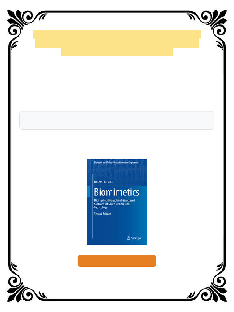 Biomimetics Bioinspired Hierarchical Structured Surfaces For Green ...