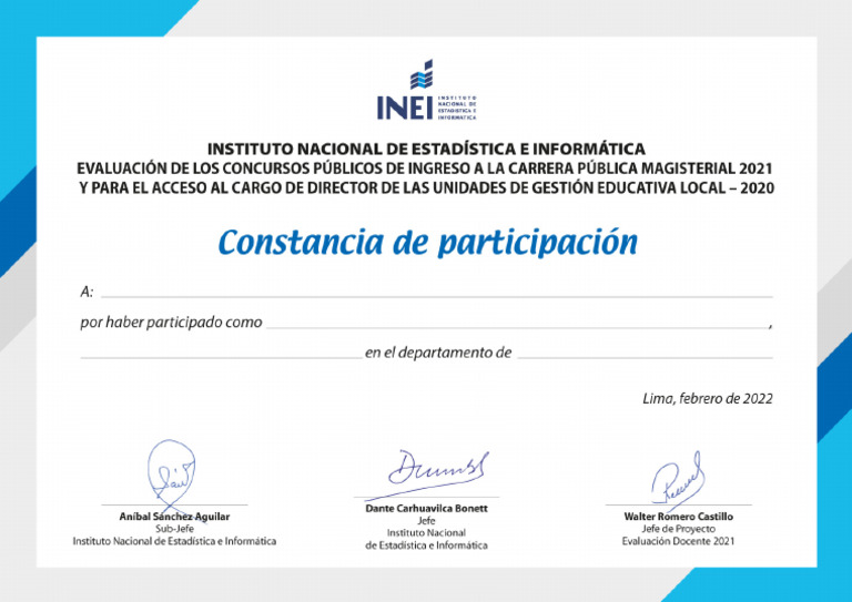 Constancia Inei 2 | PDF