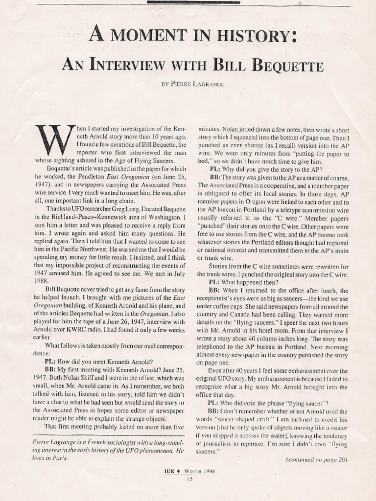 A Moment in History An Interview With B | PDF