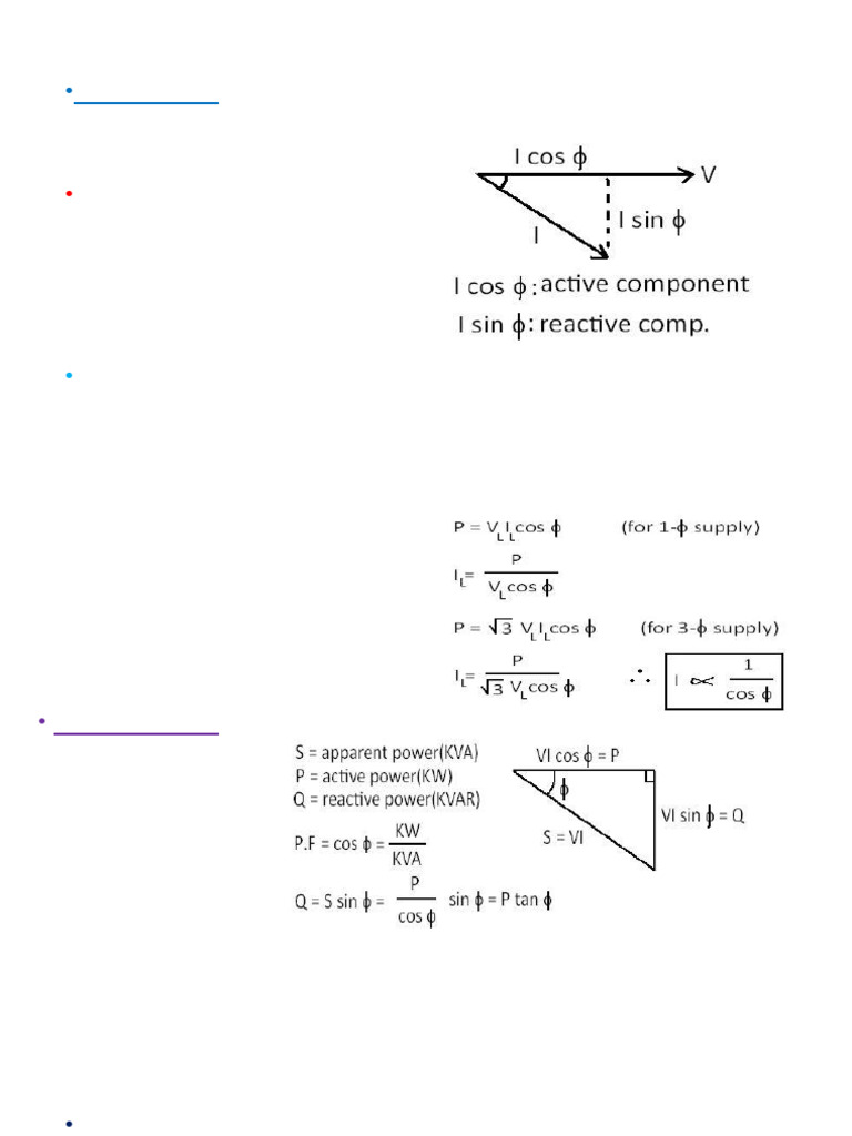 Lec 5 (1) Power Factor Improvement | PDF | Capacitor | Transformer