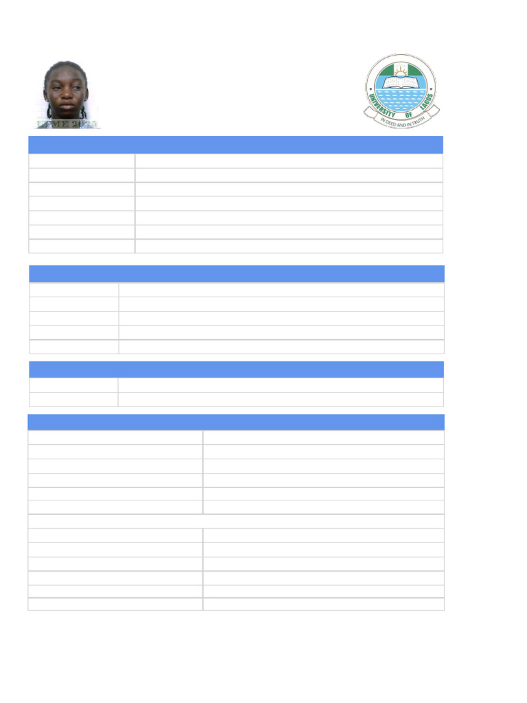 ApplicationFormPrintOut Adeyemi Eeman-Labeebah | PDF | Educational Stages