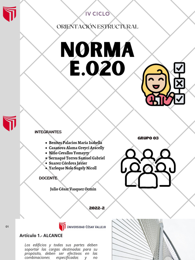 Norma E020 Oe | PDF | Hormigón | Ingeniería mecánica