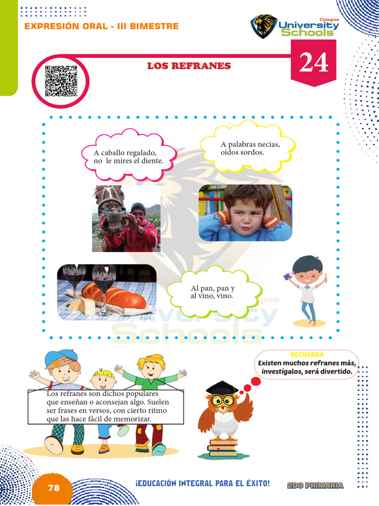 Refranes Populares para Niños | PDF