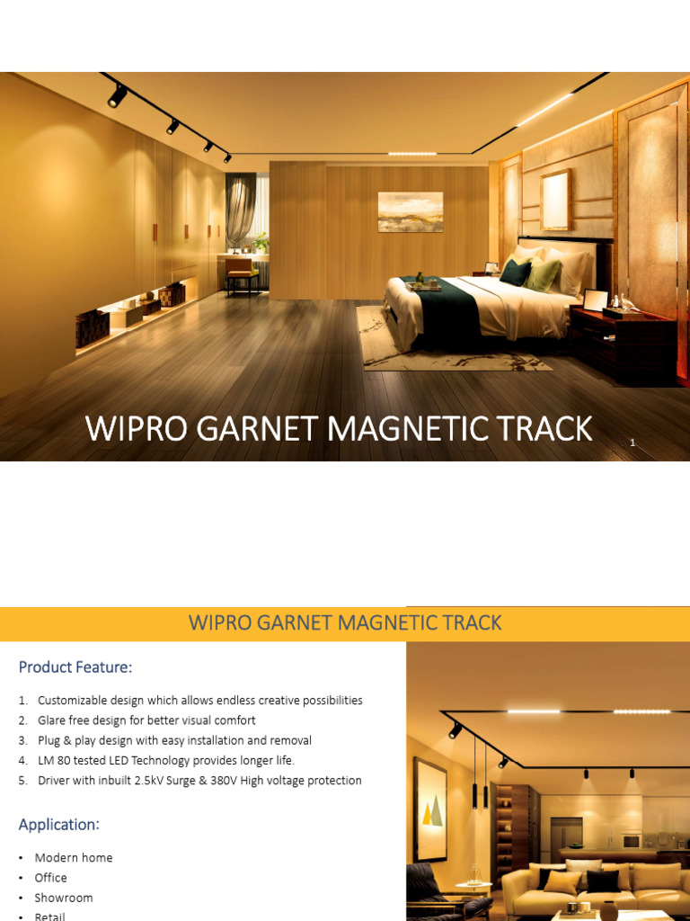 Wipro Garnet Magnetic Track Lighting Solutions | PDF | Electrical ...