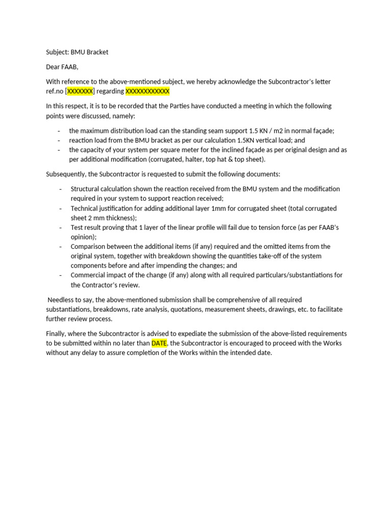 BMU Bracket Structural Requirements | PDF
