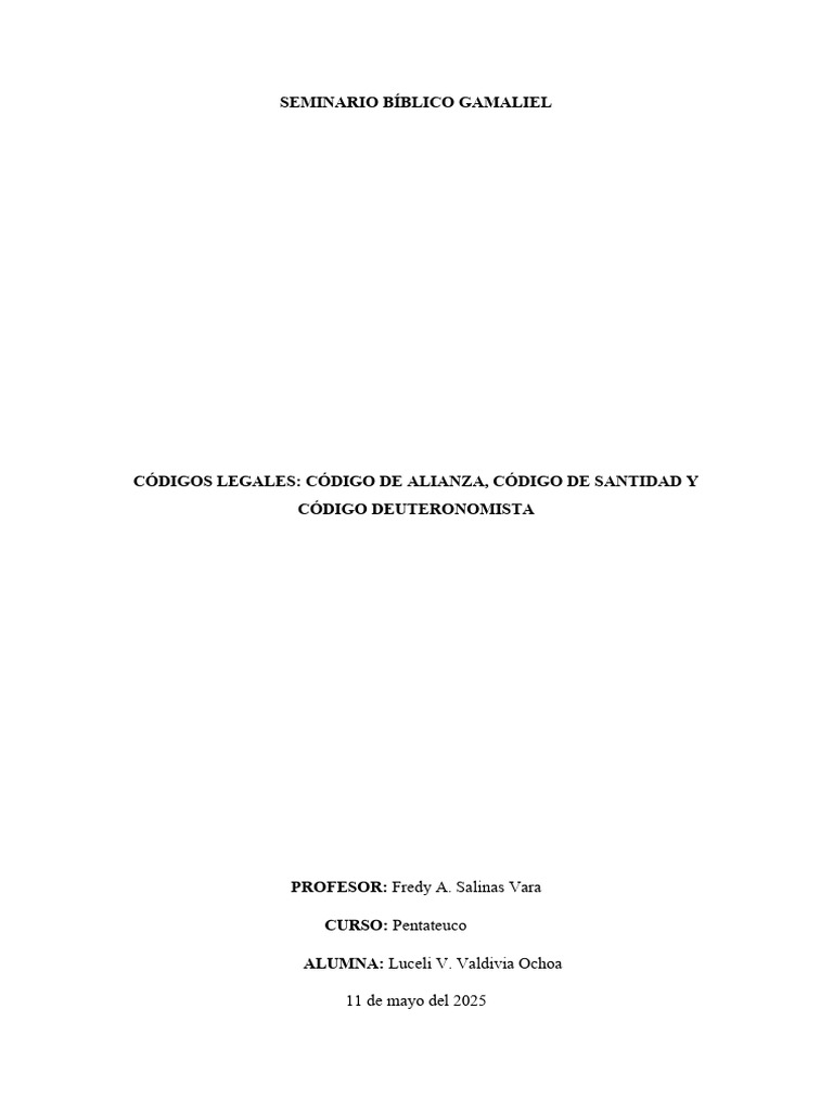 Codigos Legales - Luceli | PDF | Libro de levítico | Santo