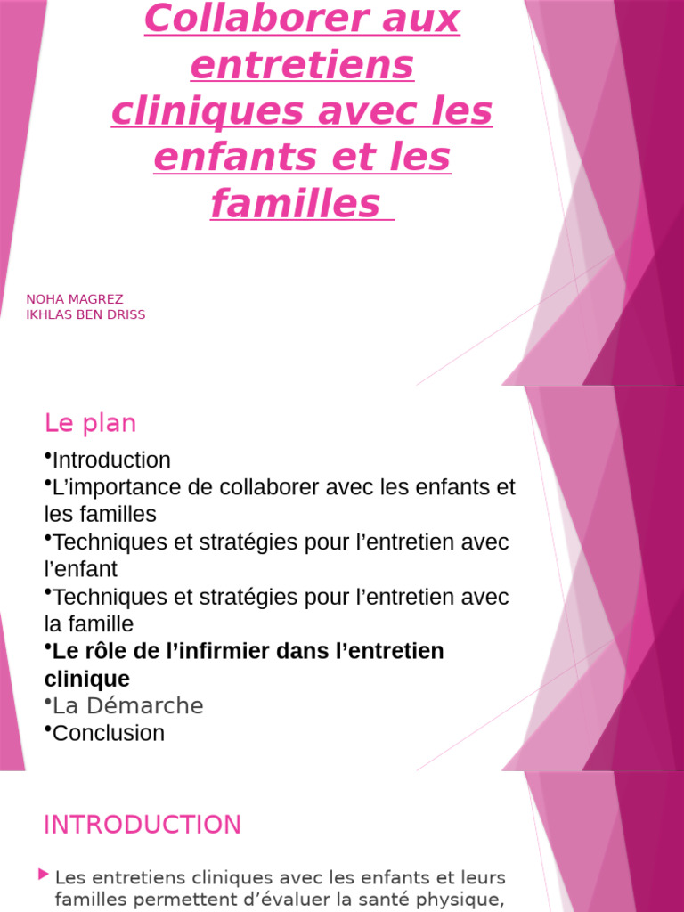 Entretien clinique : collaboration enfants-familles | PDF | Allaitement ...