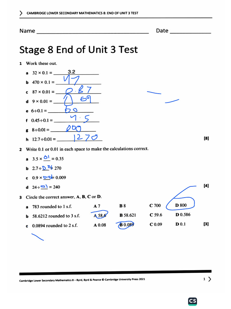 End of Unit 3 Test | PDF