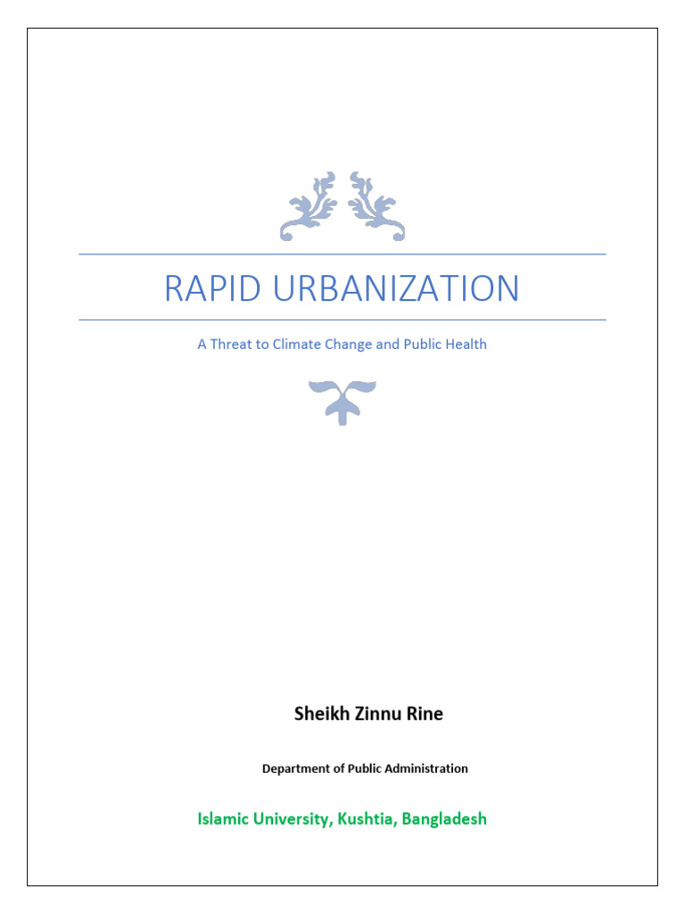 Rapid Urbanization | PDF | Slum | Water