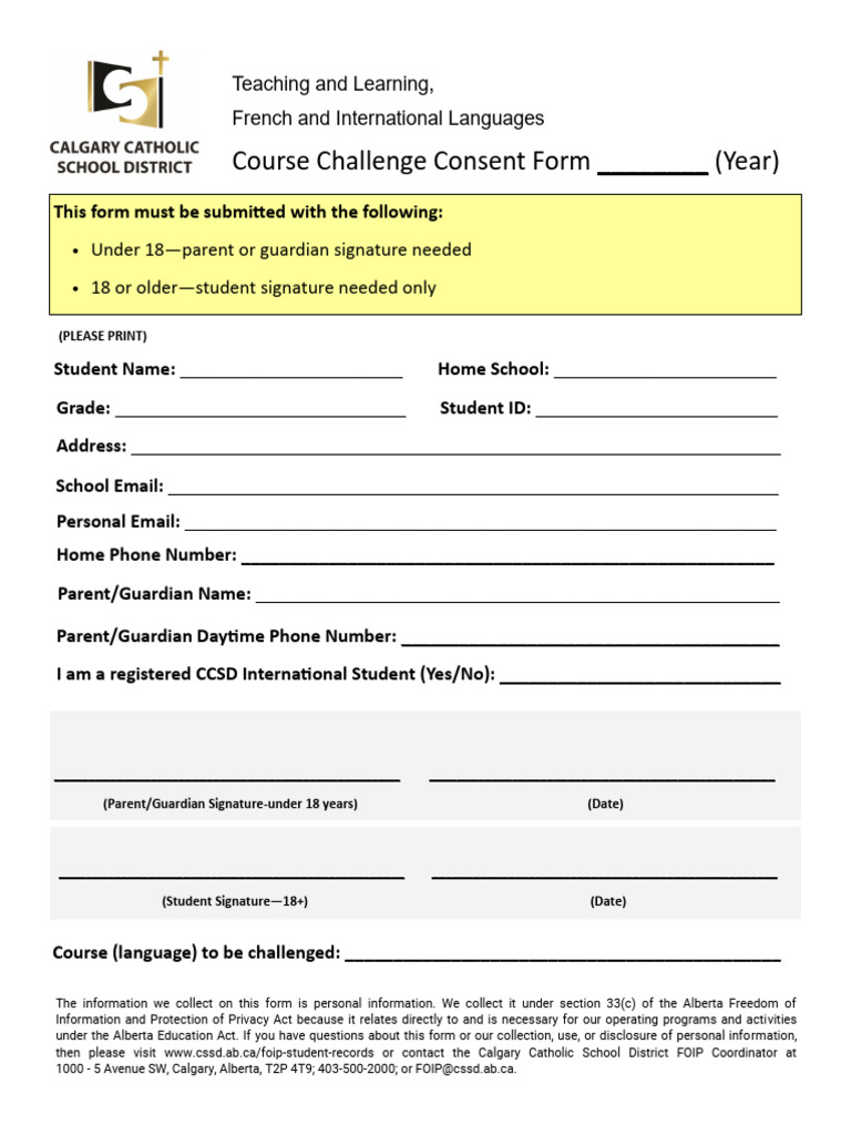 French Language Course Challenge Form | PDF
