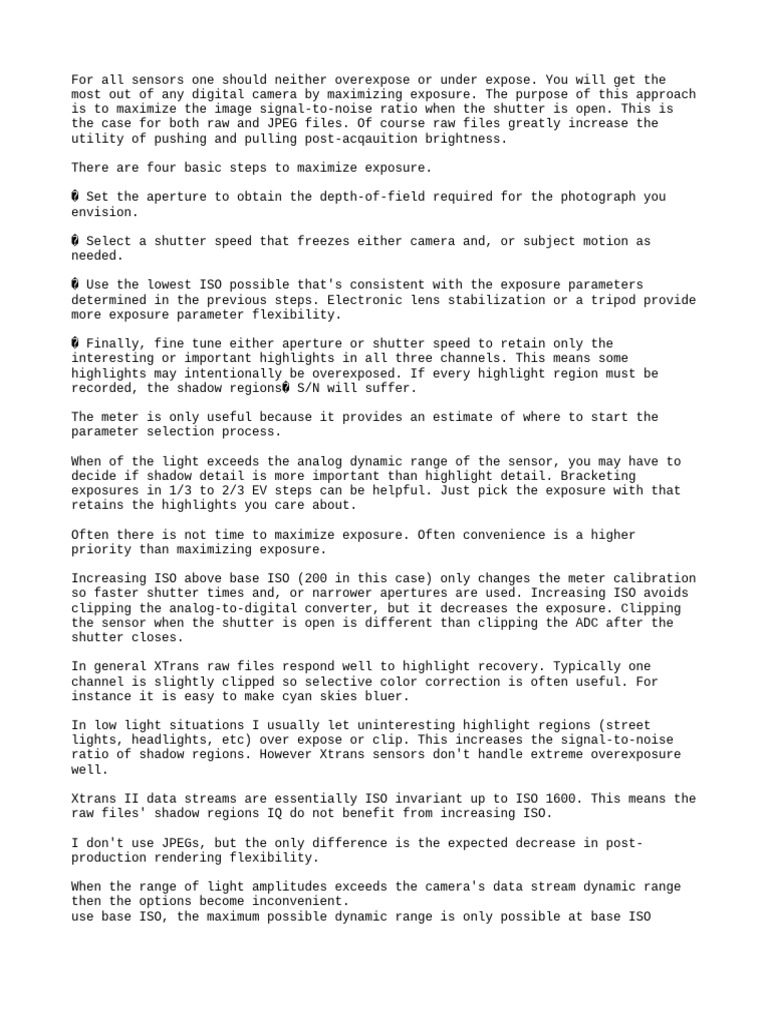 Fuji - Over Under Exposure | PDF | Exposure (Photography) | Imaging