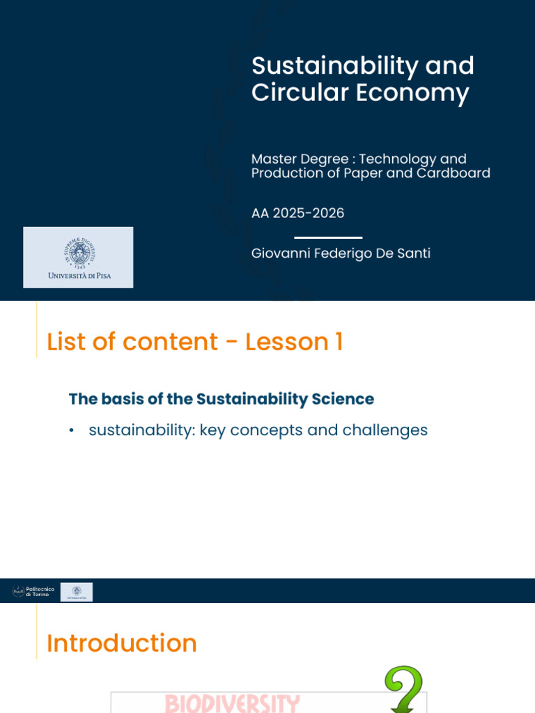 UNI PISA - Lesson 1 - AA 25-26 - Sustainability Key Concepts and ...