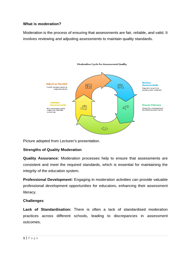 Understanding Assessment Moderation | PDF | Educational Assessment ...