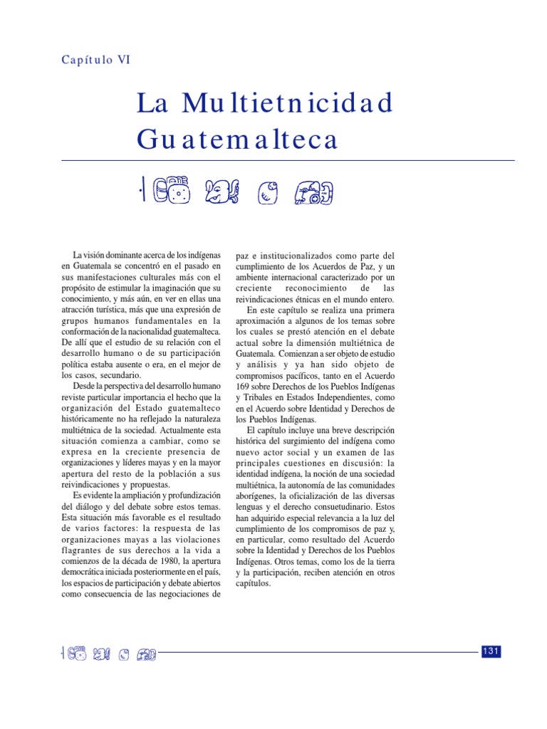 Capítulo VI - La Multietnicidad Guatemalteca | PDF | Gente indígena ...