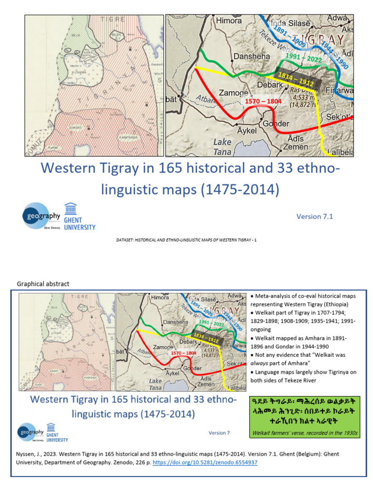 Western Tigray in 165 Historical and 33 Ethno-Linguistic Maps (1475 ...