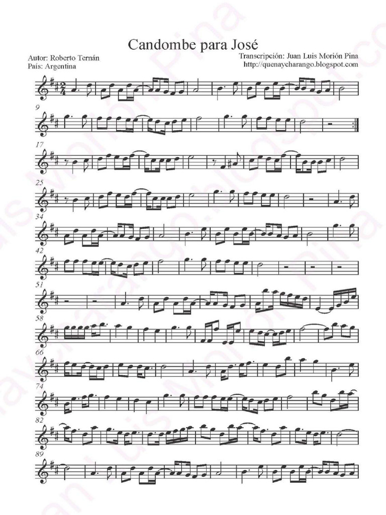 Candombe para José | PDF