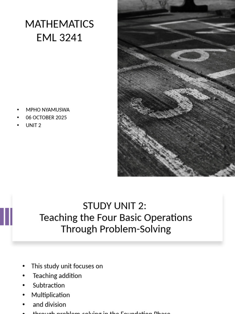 Teaching Basic Math Operations via Problem-Solving | PDF ...