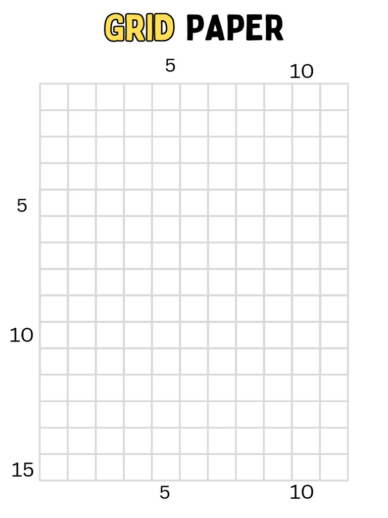 Grid Paper Mathematics Worksheet in Purple Yellow Grid Style | PDF
