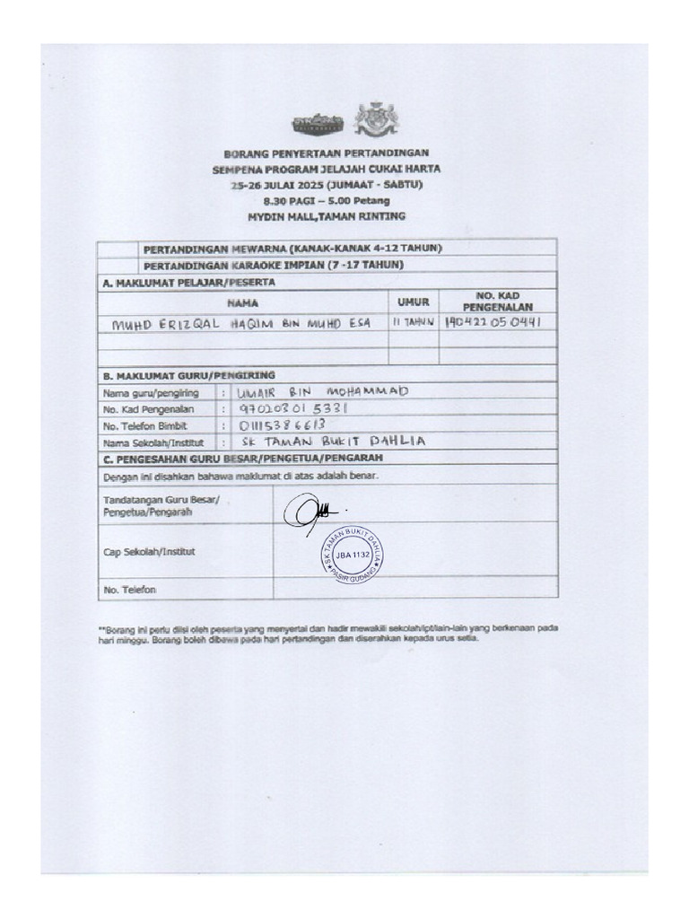 Erizqal SKTBD Karaoke Impian | PDF