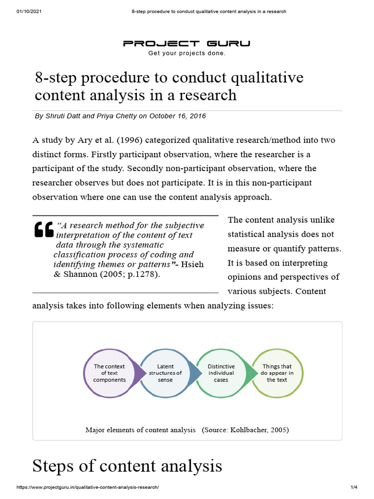8 Steps for Qualitative Content Analysis | PDF | Qualitative Research ...
