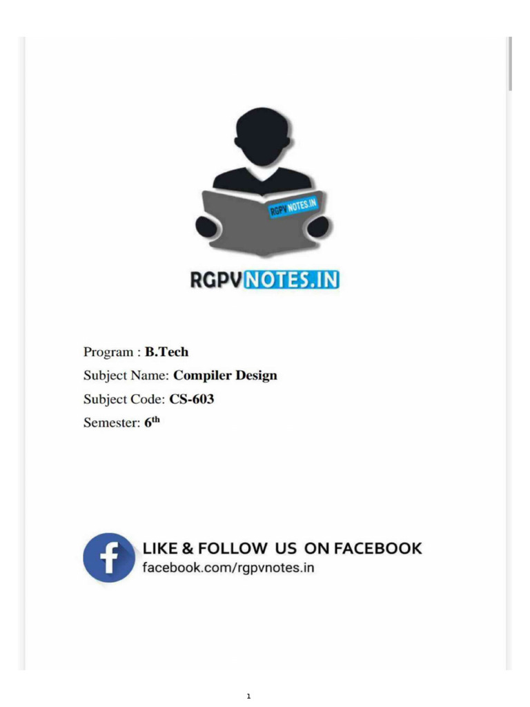 Compiler Design Unit 2 | PDF