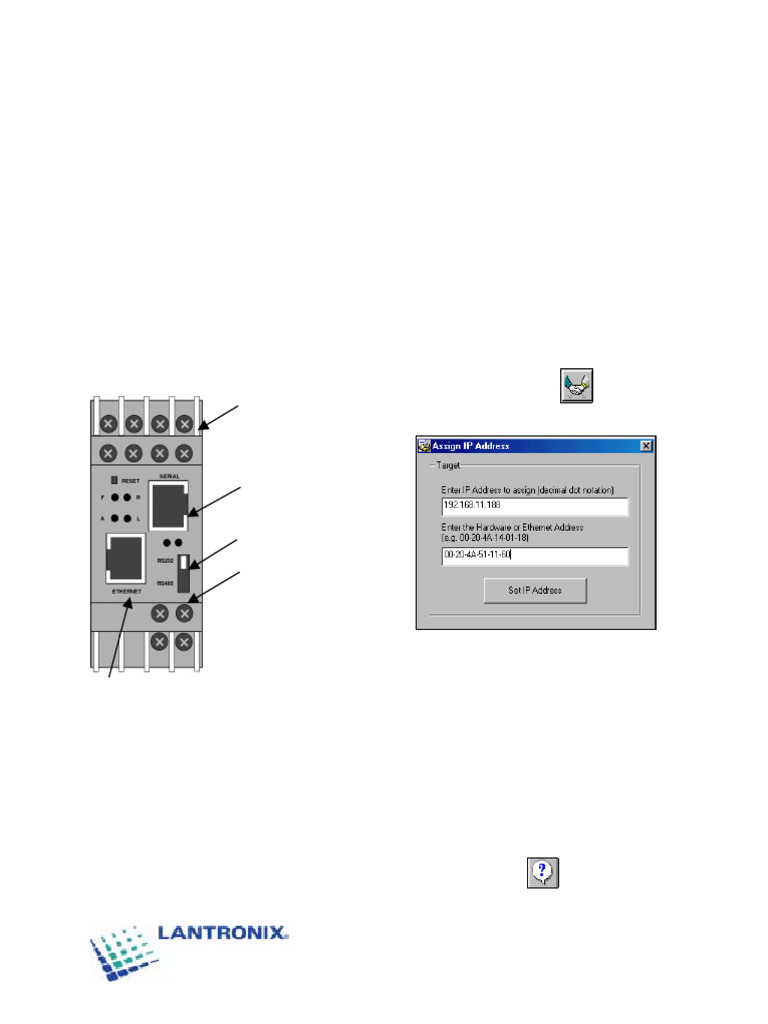 Configuracion IP Lantronix Cobox-Dr1 | PDF | Computer Network | Ip Address