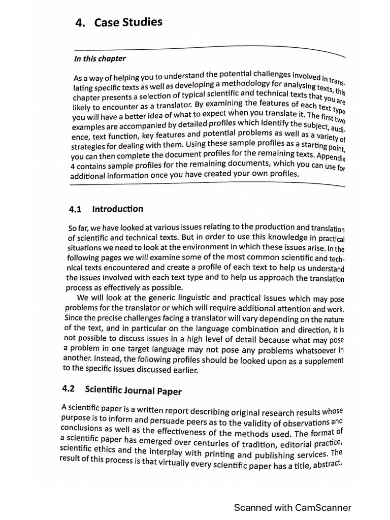 Chapter 4. Case Studies - Scientific Journal Paper | PDF