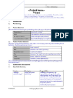 System Vision Document Template | PDF | Risk | System