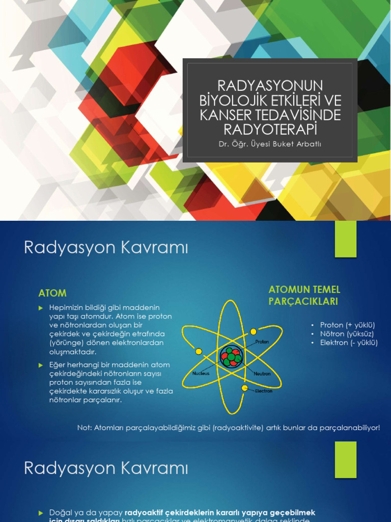 (30.10) Radyasyonun Biyolojik Etkileri Ve Kanser Tedavisinde ...
