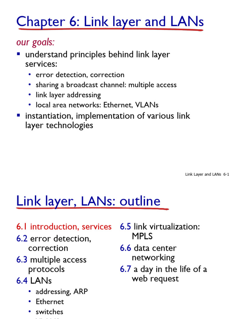 Link Layer 1 | PDF | Channel Access Method | Computer Network