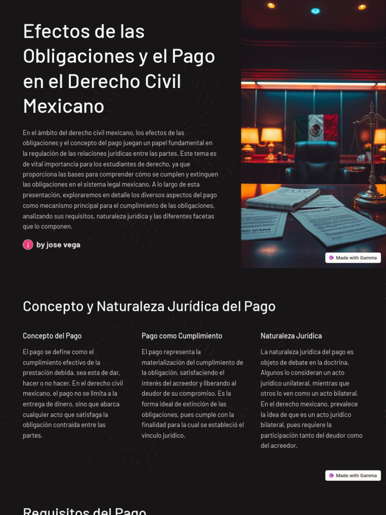 Efectos del Pago en Derecho Civil Mexicano | PDF | Pagos