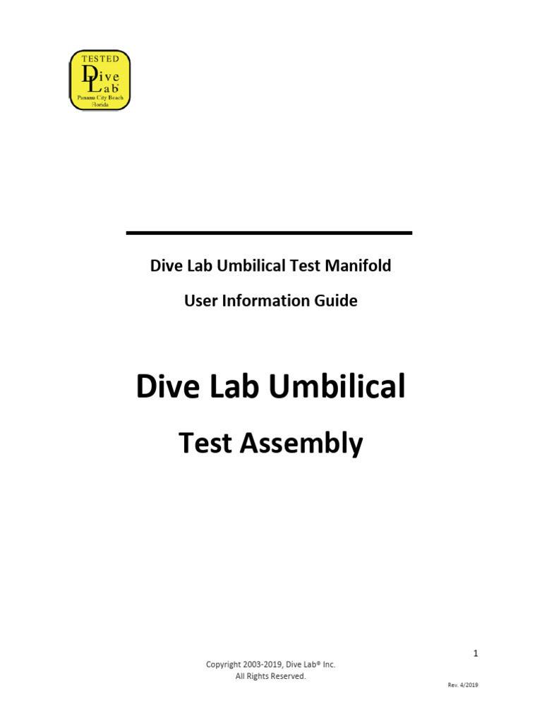Umbilical Inspection Guidelines | PDF | Underwater Diving