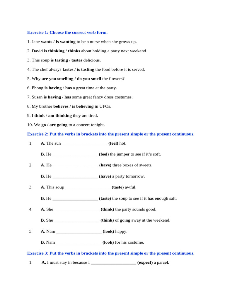 Stative Verbs & Linking Verbs | PDF | Chess Theory | Chess