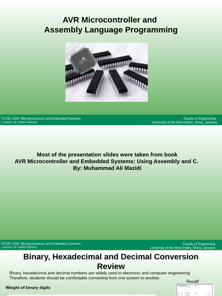 ECSE2104 - UC1 - Introduction To AVR Microcontroller and Assembly Language | PDF ...
