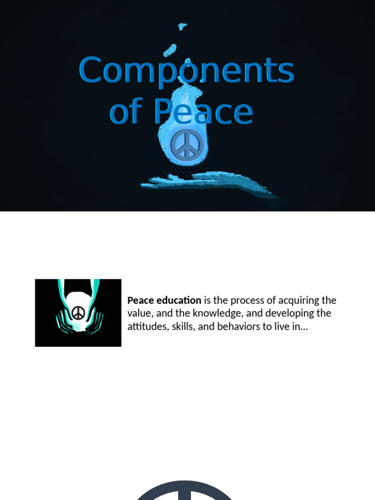 Compenents of Peace by Gordiones, Ralph Laurence G. | PDF | Peace | Love