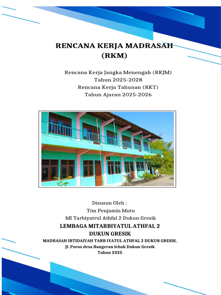 Rencana Kerja Madrasah 2025-2028 | PDF
