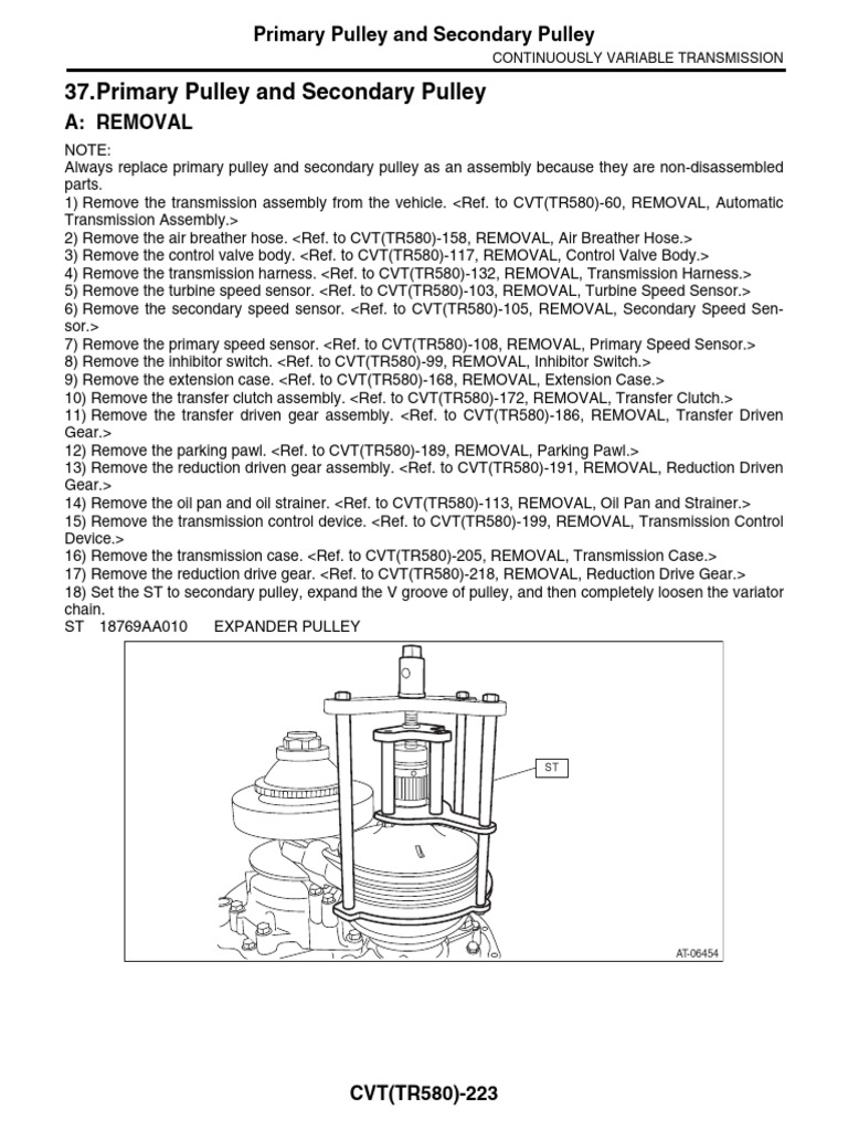 Secondary Pulley Removal and Installation Guide | PDF | Manufactured ...