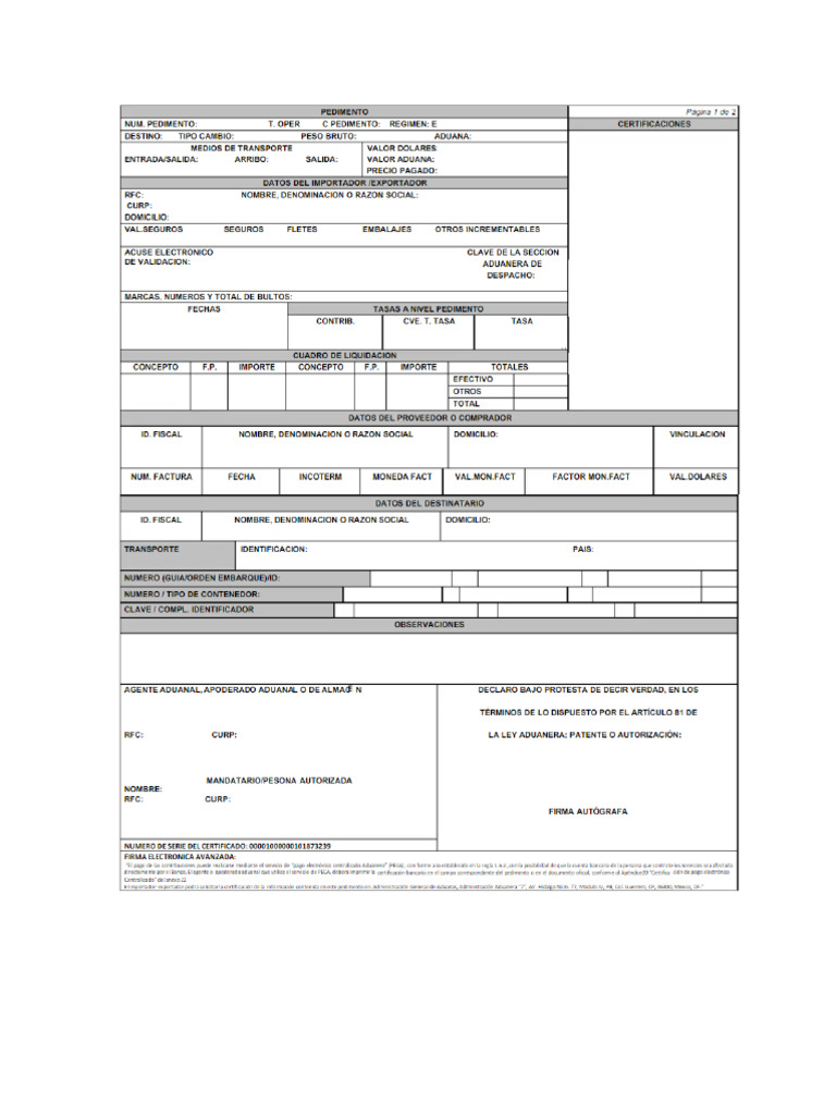 Pedimento VUI - JPG | PDF