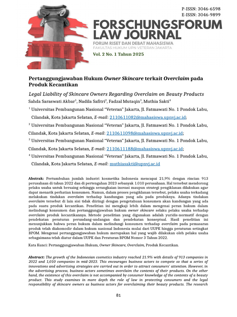 Pertanggungjawaban+Hukum+Owner+Skincare+Terkait+Overclaim+Pada+Produk ...