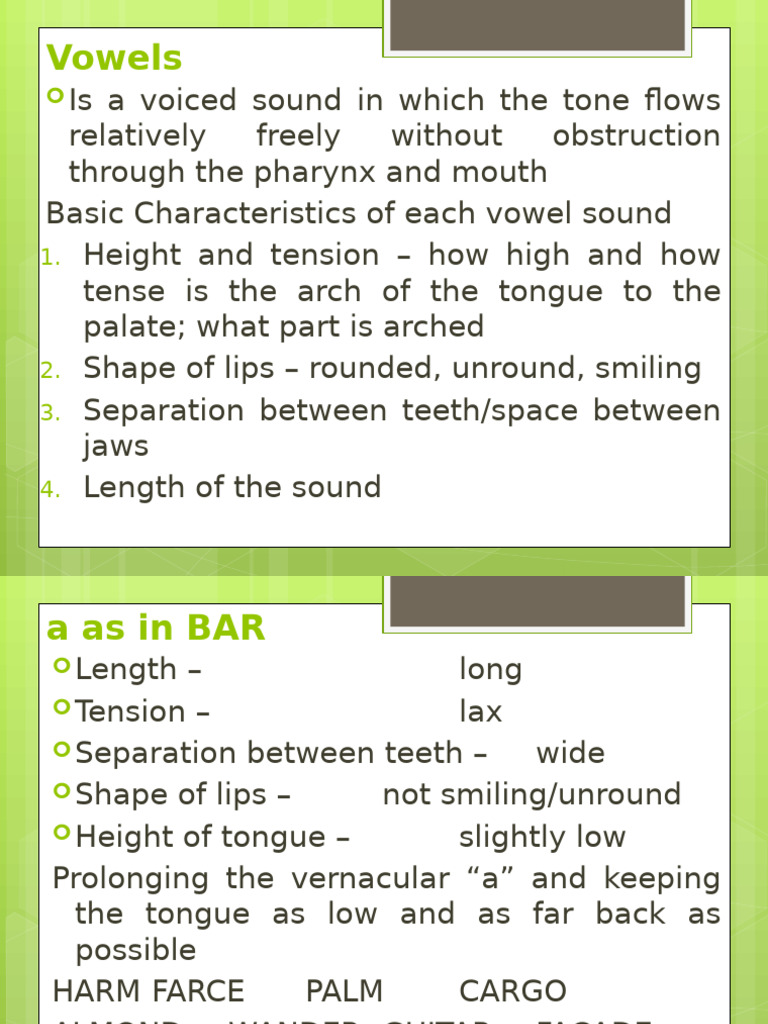 Vowels | PDF | Vowel | Human Voice