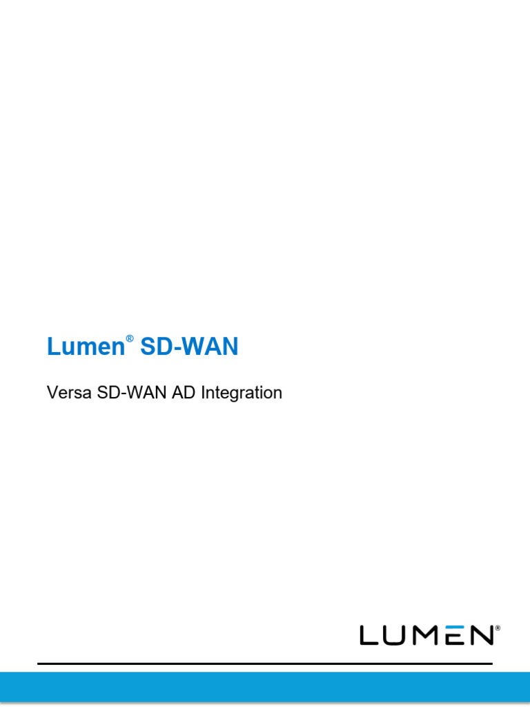 Lumen Versa Sdwan Ad Integration | PDF | Public Key Certificate ...
